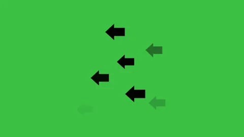 Left direction arrows on green backgroun... | Stock Video | Pond5