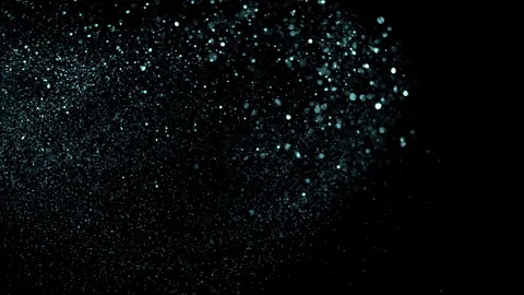 Left glowing dust particles fall with bo... | Stock Video | Pond5
