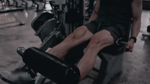 Leg muscle building for bodybuilders, Me... | Stock Video | Pond5
