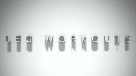leg workouts 3D title animation white te... | Stock Video | Pond5