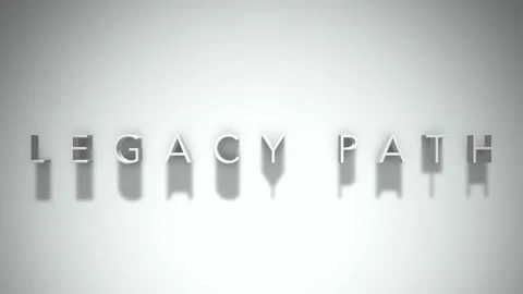 legacy path 3D title animation with shad... | Stock Video | Pond5