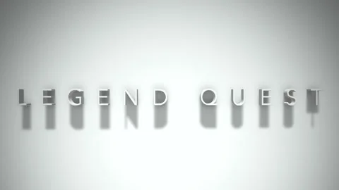 legend quest 3D title animation white te... | Stock Video | Pond5