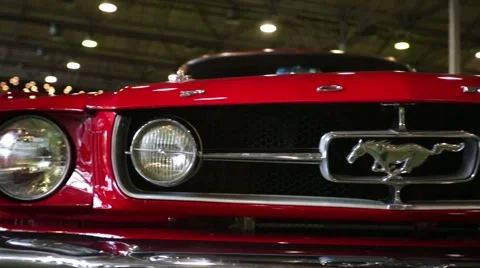 Legendary Ford Mustang car presented at ... | Stock Video | Pond5