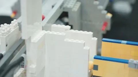 LEGO build of elevator multiple balls tr... | Stock Video | Pond5