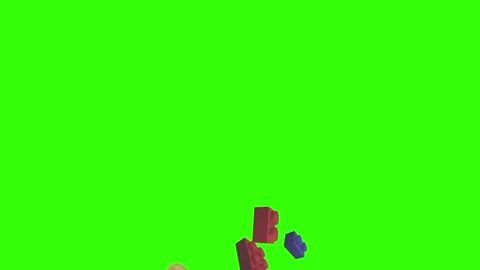 Lego pieces animation on green screen ch... | Stock Video | Pond5