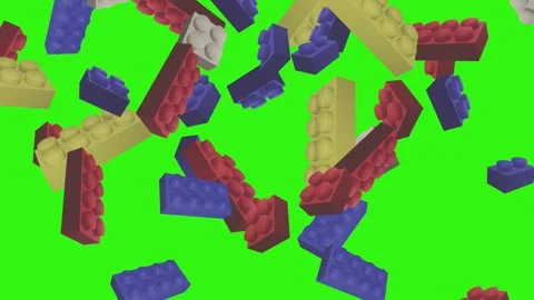 Lego pieces animation on green screen ch... | Stock Video | Pond5