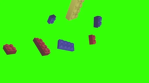 Lego pieces animation on green screen ch... | Stock Video | Pond5