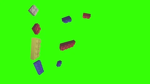 Lego pieces animation on green screen ch... | Stock Video | Pond5