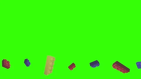 Lego pieces animation on green screen ch... | Stock Video | Pond5