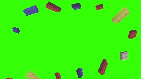 Lego pieces animation on green screen ch... | Stock Video | Pond5