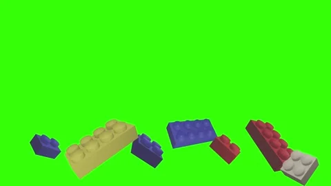 Lego pieces animation on green screen ch... | Stock Video | Pond5