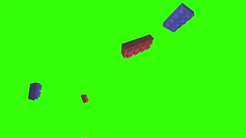 Lego pieces animation on green screen ch... | Stock Video | Pond5