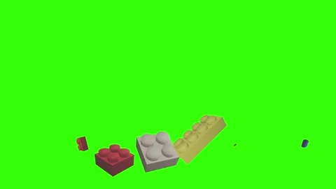 Lego pieces animation on green screen ch... | Stock Video | Pond5