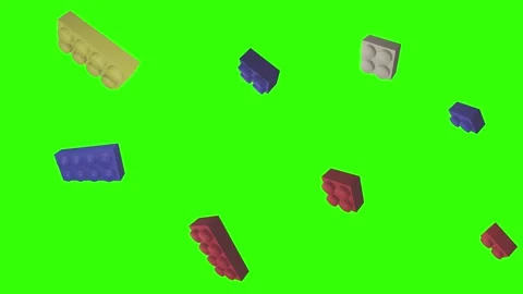 Lego pieces animation on green screen ch... | Stock Video | Pond5