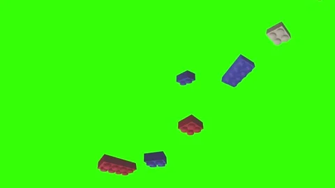 Lego pieces animation on green screen ch... | Stock Video | Pond5