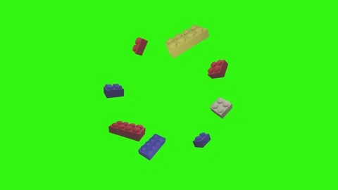 Lego pieces animation on green screen ch... | Stock Video | Pond5