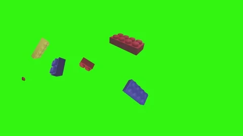 Lego pieces animation on green screen ch... | Stock Video | Pond5