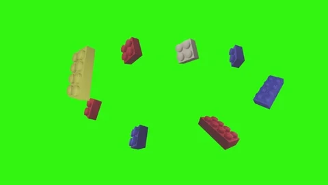 Lego pieces animation on green screen ch... | Stock Video | Pond5