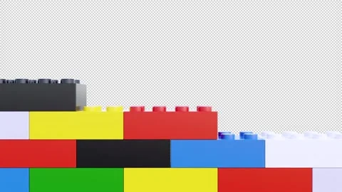 Lego transition colorful brick wall stop... | Stock Video | Pond5