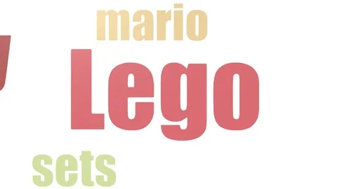 Lego Word Cloud Animated Isolated On Whi... | Stock Video | Pond5