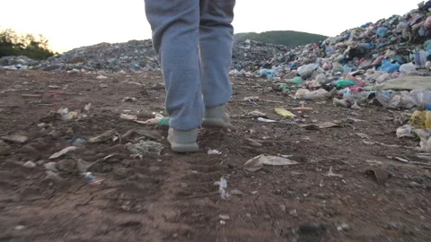 Legs Boy Walking, Garbage At Background,... | Stock Video | Pond5