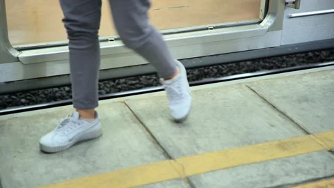 The legs of commuter train passengers ar... | Stock Video | Pond5
