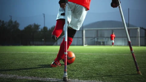 Amputee Crutches Stock Footage ~ Royalty Free Stock Videos | Pond5