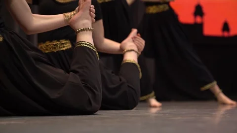 The legs of four young Indian dancers pe... | Stock Video | Pond5