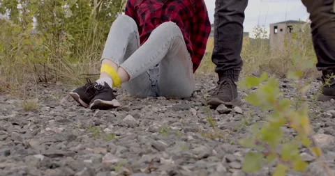 The legs of a man bring the body of a wo... | Stock Video | Pond5