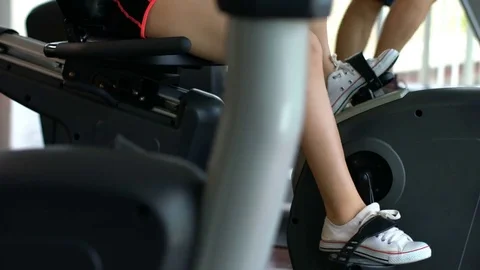 The legs of sport woman spinning the exe... | Stock Video | Pond5