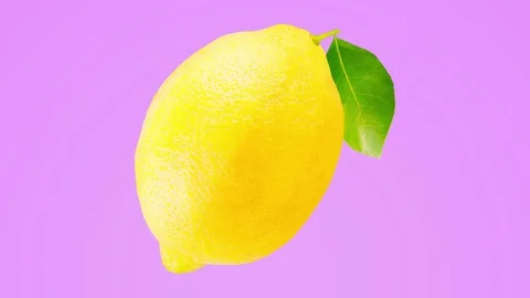 Lemon fruit animation on a neon colourfu... | Stock Video | Pond5