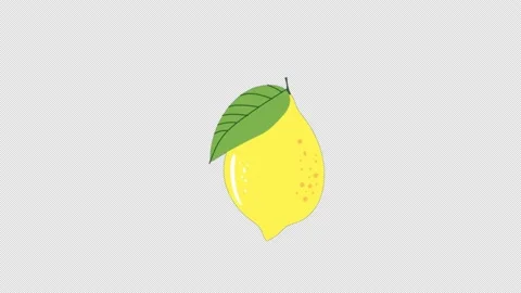lemon icon loop Animation video transpar... | Stock Video | Pond5