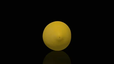 Lemon turns on itself animation | Stock Video | Pond5