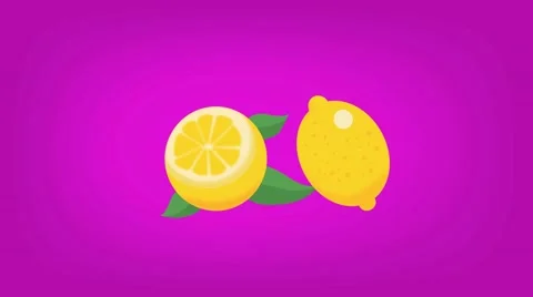 Lemon - Vector Graphics - Food Animatio... | Stock Video | Pond5