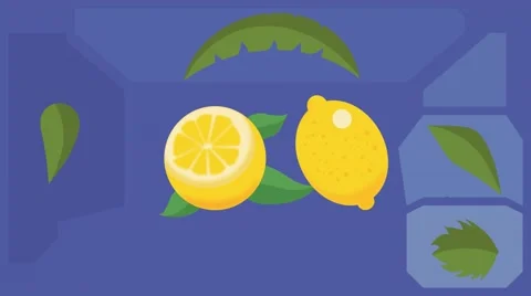 Lemon - Vector Graphics - Food Animatio... | Stock Video | Pond5