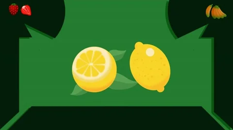Lemon - Vector Graphics - Food Animatio... | Stock Video | Pond5