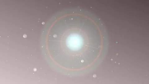Lens flare and particles on grey gradien... | Stock Video | Pond5