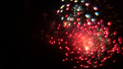 Lens Flare Fireworks Display | Stock Video | Pond5