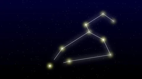 leo star animated leo zodiac star on bla... | Stock Video | Pond5