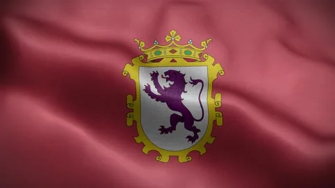 Leon Spain Flag Loop Background 4K | Stock Video | Pond5