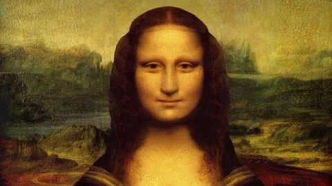 Leonardo Da Vinci Mona Lisa animated, he... | Stock Video | Pond5