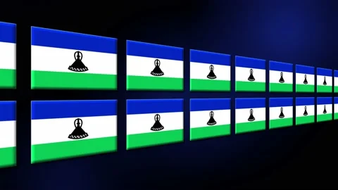 Lesotho Flag Animated Background 3d Anim... | Stock Video | Pond5