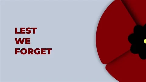 Lest We Forget Background Text Animation | Stock Video | Pond5