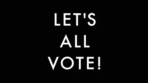 LET'S ALL VOTE! motion graphic set in fu... | Stock Video | Pond5