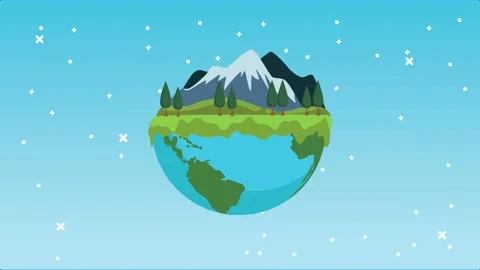 lets save the world animation with earth... | Stock Video | Pond5