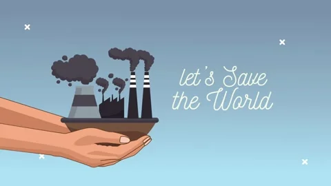 lets save the world animation with lette... | Stock Video | Pond5