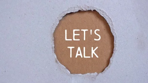 Let's talk message writing on ripped tor... | Stock Video | Pond5