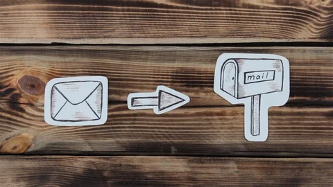 Letter with arrow and mailbox | Stock Video | Pond5