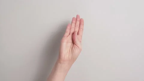 Letter B In Hand Sign Language Against P... | Stock Video | Pond5