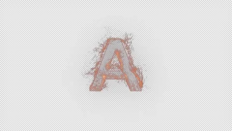 Letter A in blue fire with alpha channel... | Stock Video | Pond5